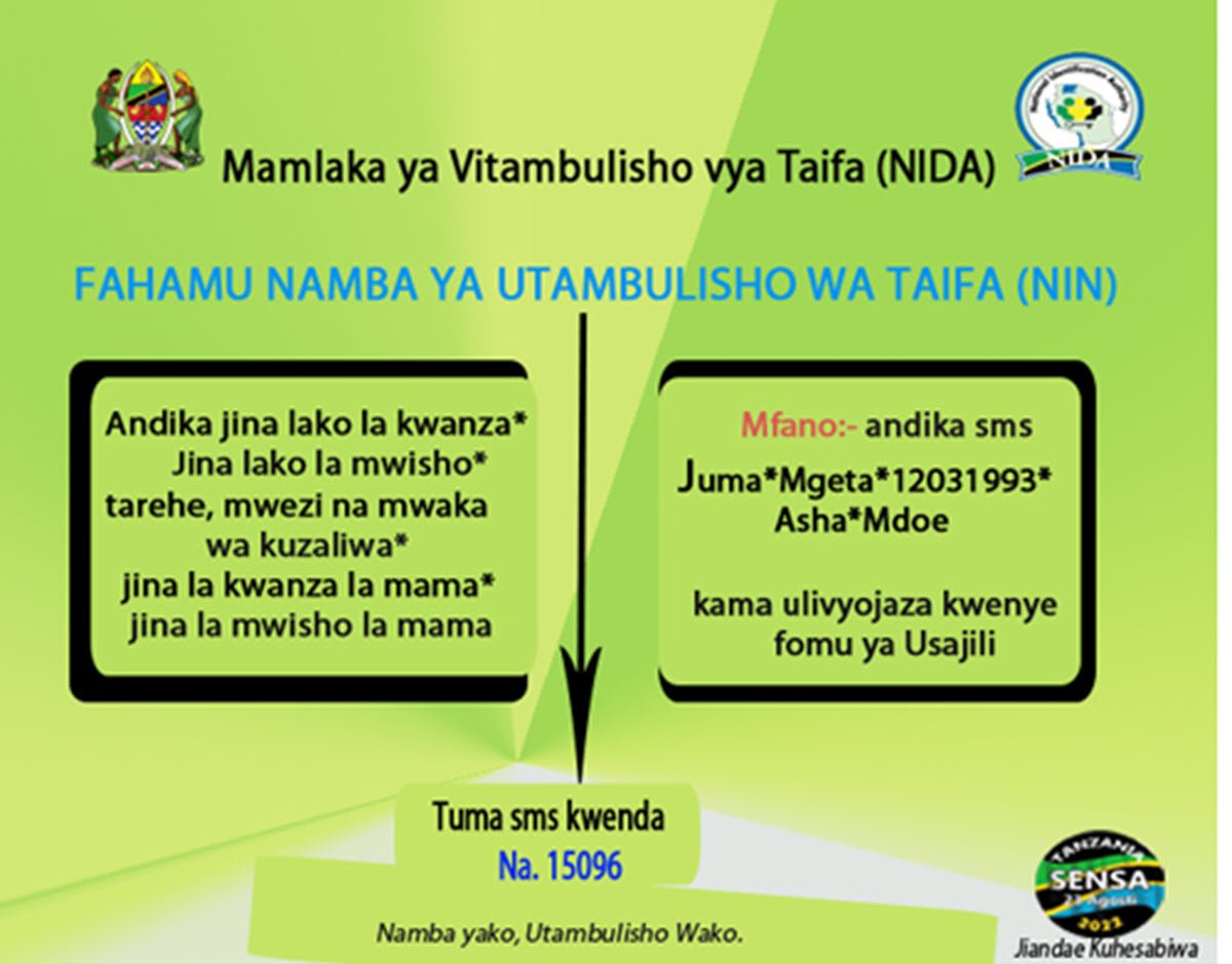 Jinsi ya Kupata Namba ya NIDA Kwa Simu – swahiliforums.com Jinsi ya Kupata Namba ya NIDA Kwa Simu – swahiliforums.com