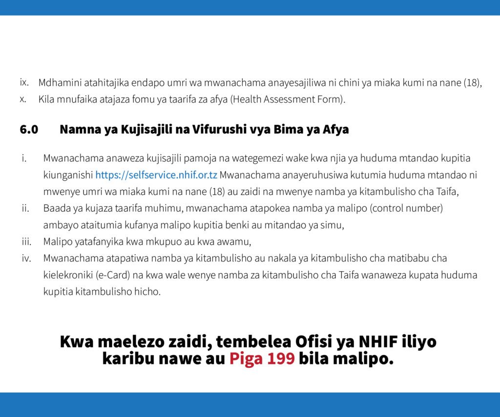 Aina ya Vifurushi Vya Bima ya Afya NHIF kwa Mtu Binafsi na Gharama zake